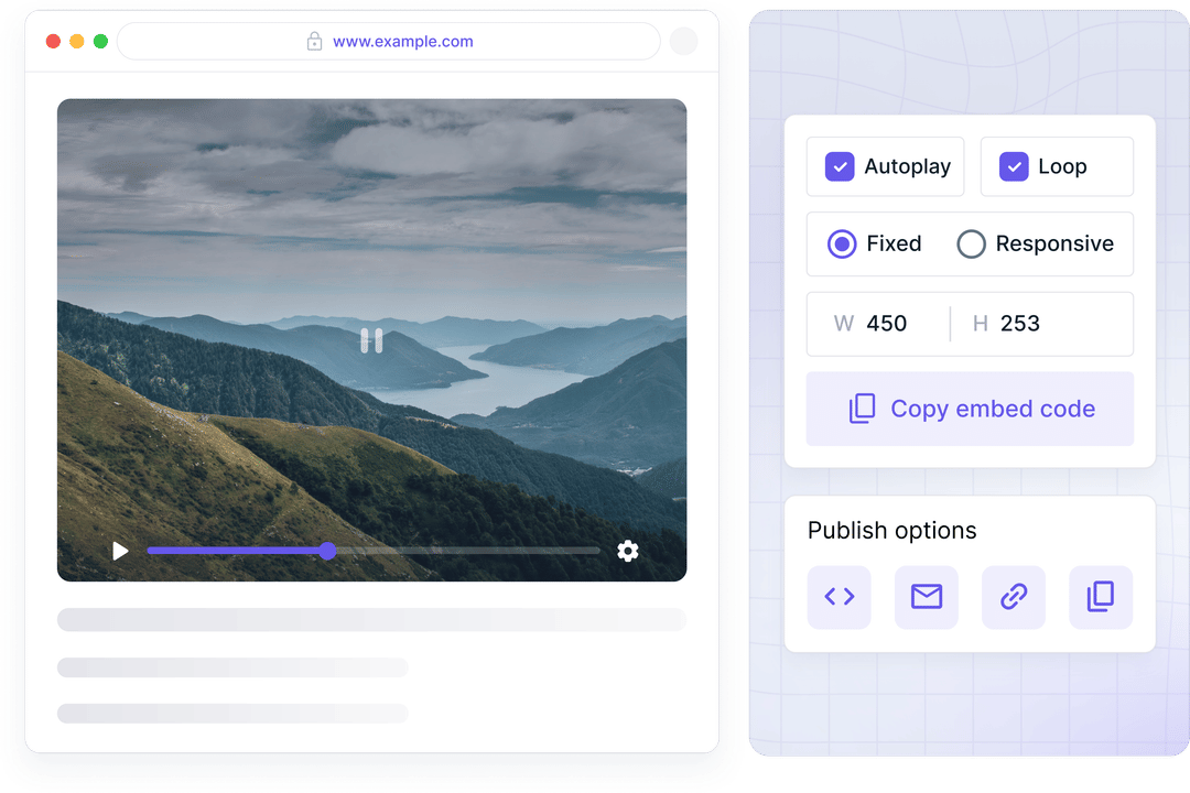 Embed & share videos swiftly