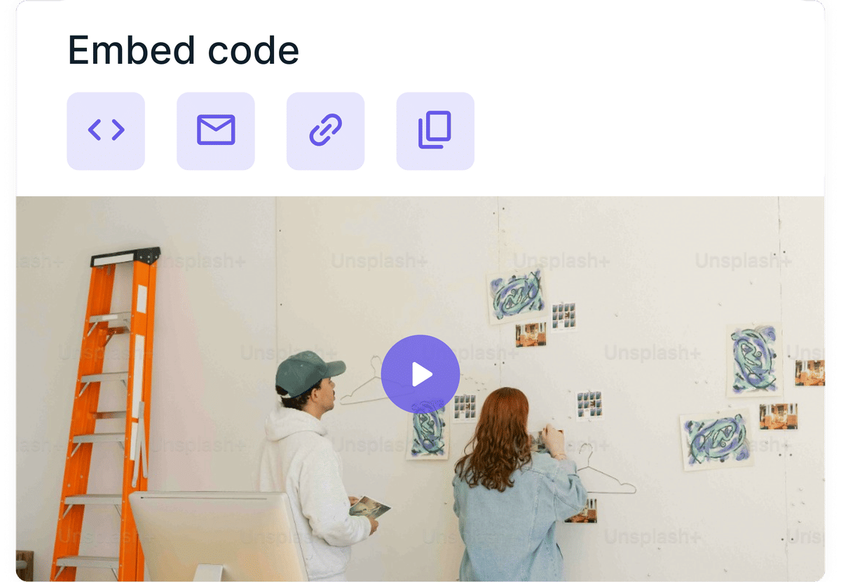 Embed & share videos swiftly