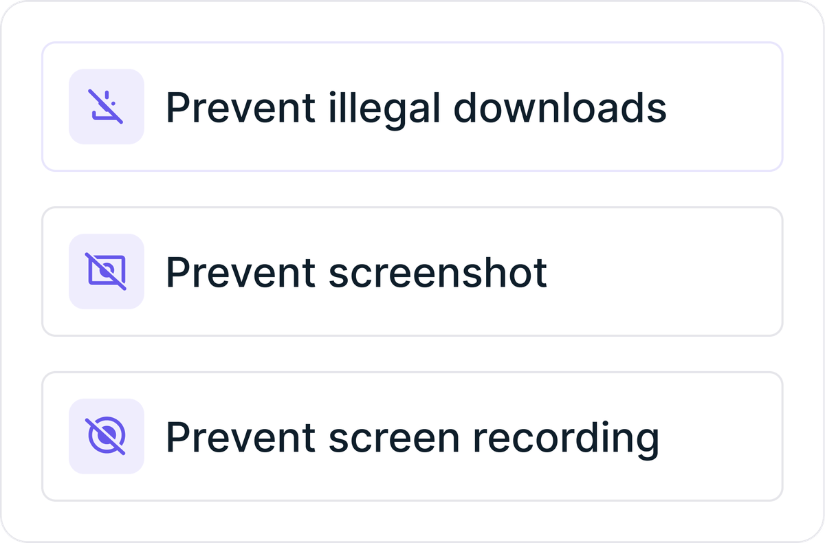 Video hosting for e-learning