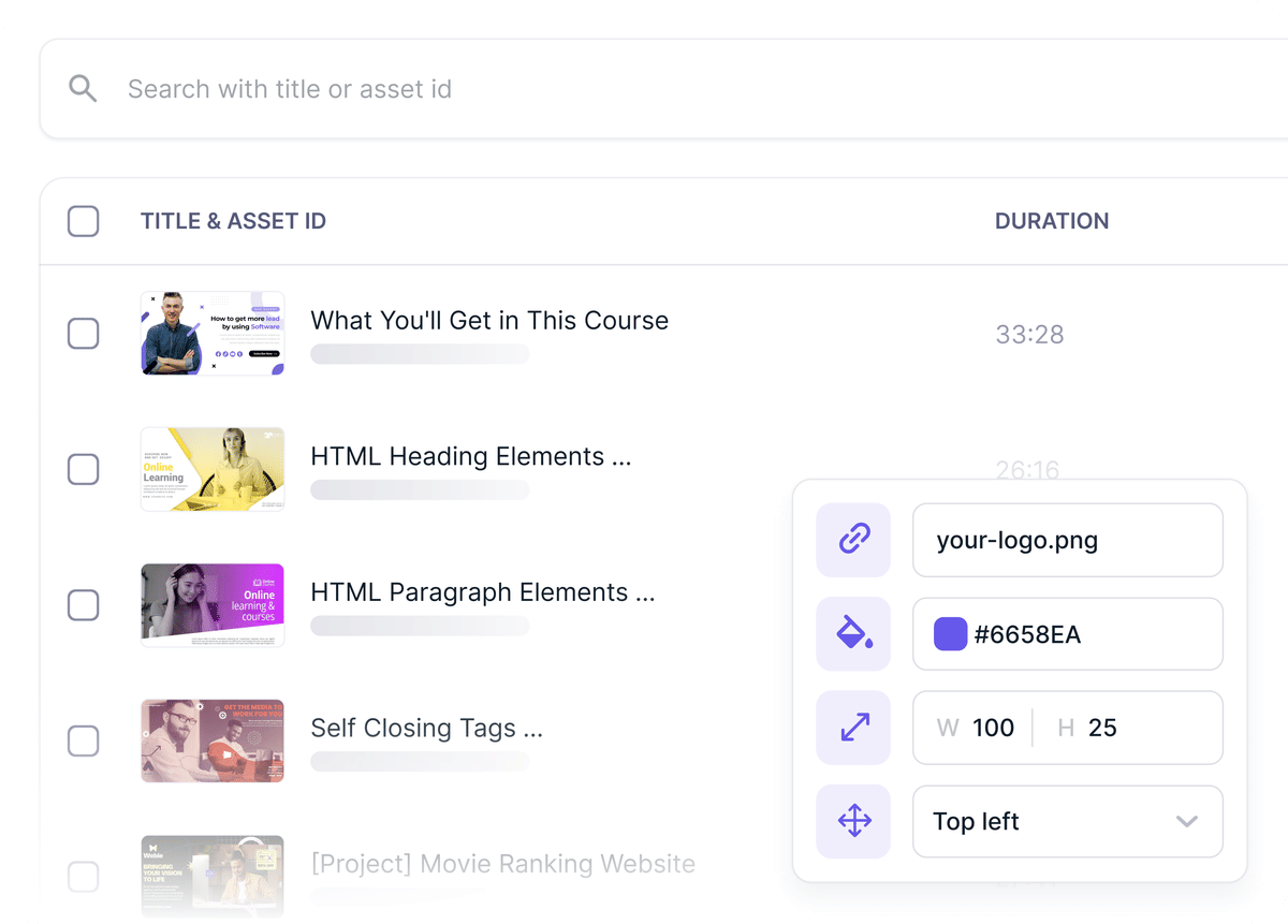 Video hosting for e-learning and course creators