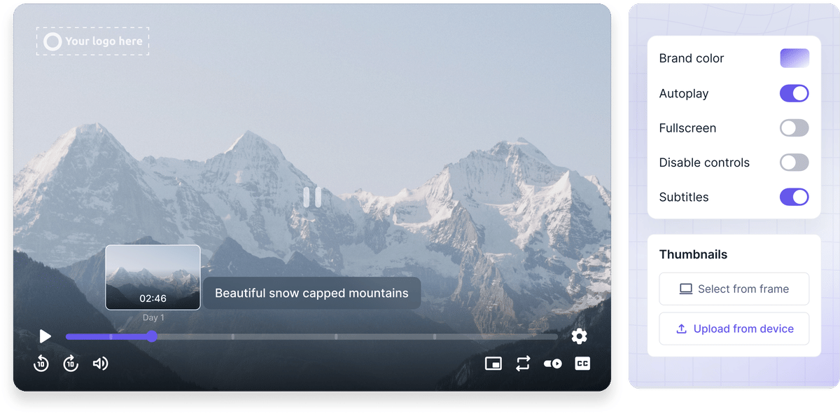 Customizable video player